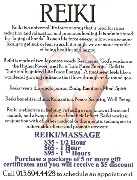 Reiki in Lenexa - Healing Arts Center - Lenexa KS